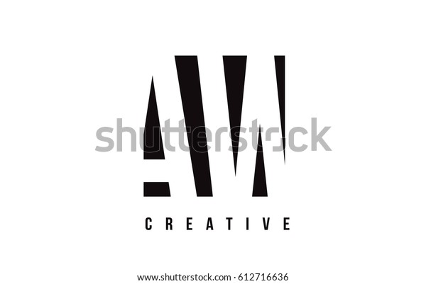 Aw W White Letter Logo Design Stock Vector (Royalty Free) 612716636