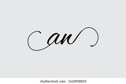 Aw Wa W Cursive Letter Initial Stock Vector (Royalty Free) 1610930053 ...