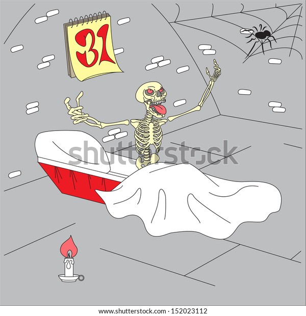 Awakened Skeleton Stock Vector (Royalty Free) 152023112 | Shutterstock