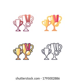 Award Cup Icon Vector Illustration Stock Vector (Royalty Free ...