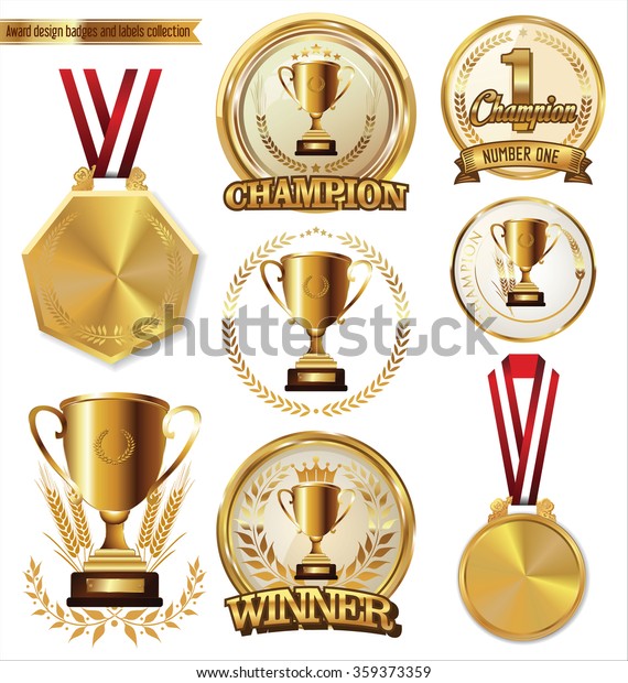 Award Design Badges Labels Collection Stock Vector (Royalty Free) 359373359
