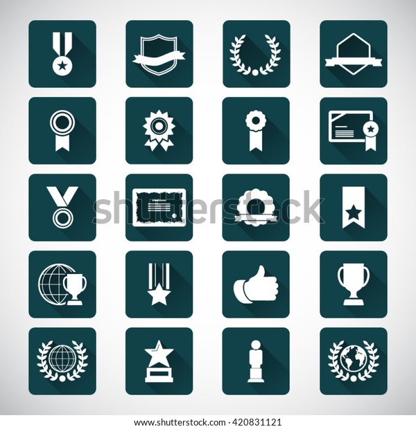 Award Honor Icon Set Stock Vector (Royalty Free) 420831121