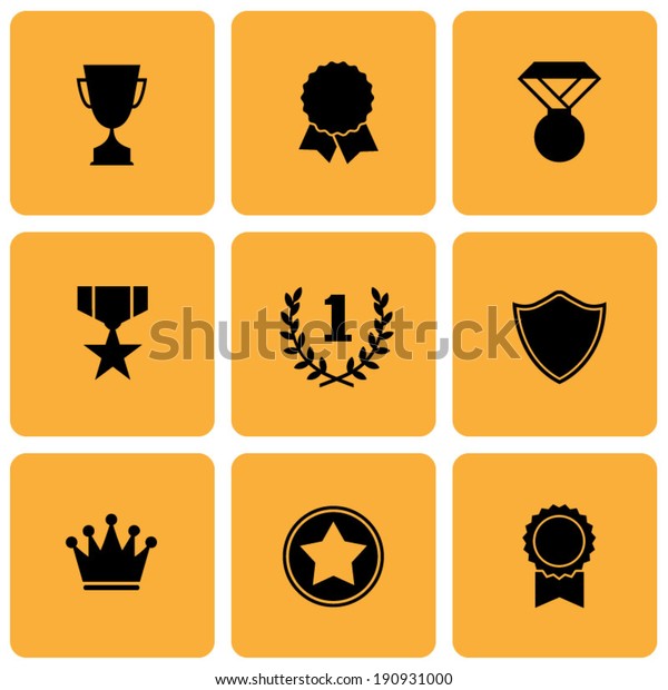 Award Icons Stock Vector (Royalty Free) 190931000 | Shutterstock