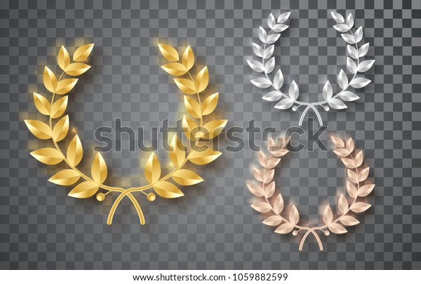 Award Laurel Set Isolated On Transparent Stock Vector (Royalty Free ...