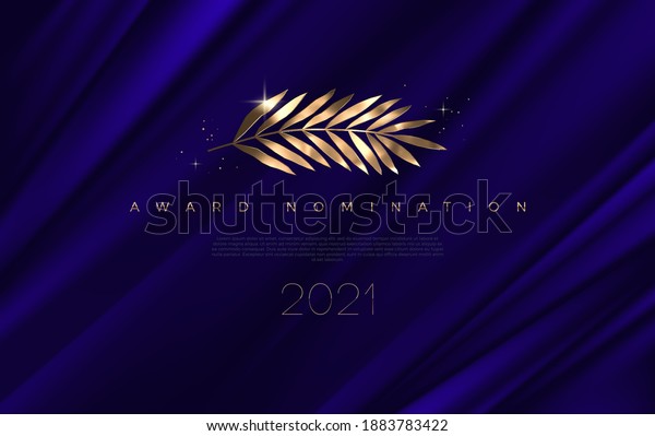 Award Nomination Design Template Golden Branch Stock Vector (Royalty ...
