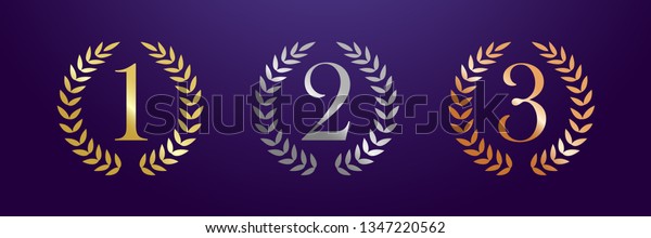 Award Numbers Logotype Set Isolated Elegant Stock Vector (Royalty Free ...