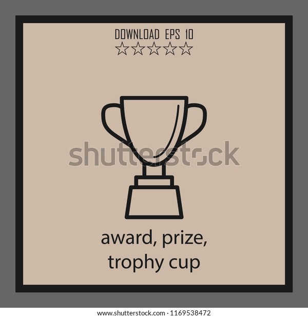 Award Proze Trophy Cup Vector Icon Stock Vector (Royalty Free ...