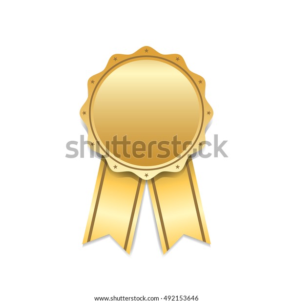 Award Ribbon Gold Icon Blank Medal Stock Vector (Royalty Free) 492153646 Award Ribbon Gold Icon Blank Medal Stock Vector (Royalty Free) 492153646