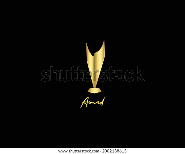 Award Trophy Minimal Logo Design Vector Stock Vector (Royalty Free ...