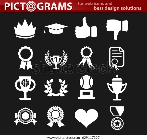Award Vector Icons User Interface Design Stock Vector (Royalty Free ...