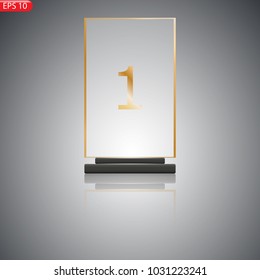 Rectangular Glass Award Winner 1st Place Stock Vector (Royalty Free ...
