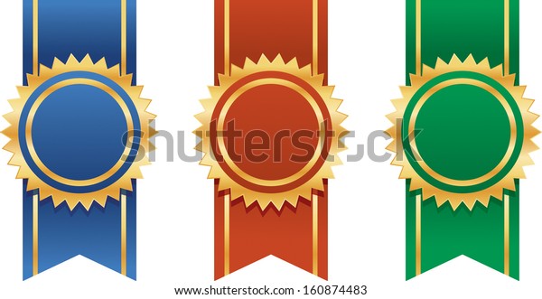 Award Winning Ribbons Stock Vector (Royalty Free) 160874483 | Shutterstock