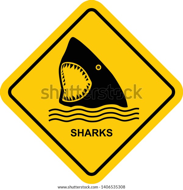 Awareness Sharks Sign Vector Illustration Stock Vector (Royalty Free ...