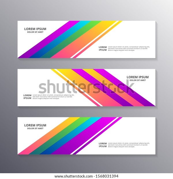Awesome Gradient Banner Template Business Layout Stock Vector (Royalty ...
