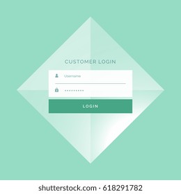 Awesome Login Form Template Design Background Stock Vector (Royalty ...