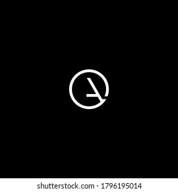 Awesome Monogram Logoj Letter Circle Stock Vector (Royalty Free ...