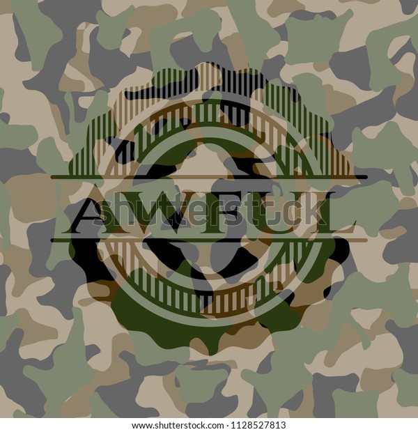 Awful On Camo Texture Stock Vector (Royalty Free) 1128527813