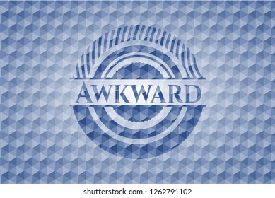 Awkward Blue Emblem Geometric Background Stock Vector (Royalty Free ...