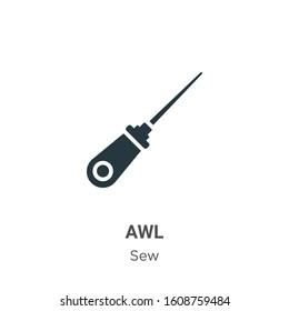 Awl Outline Vector Icon Thin Line Stock Vector (Royalty Free ...