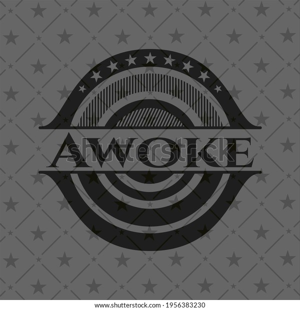 Awoke Black Badge Vector Illustration Detailed Stock Vector (Royalty ...
