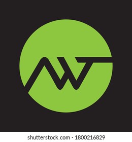Awt Letter Logo Design Creative Icon Stock Vector (Royalty Free ...