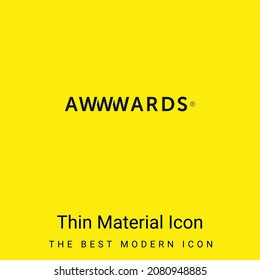 Awwwards Website Logo Minimal Bright Yellow Stock Vector (Royalty Free ...