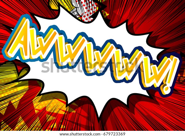 Awwwww Vector Illustrated Comic Book Style Stock Vector (Royalty Free ...