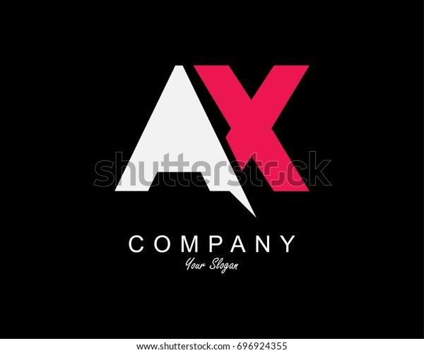 Ax Letter Logo Design Template Element Stock Vector (Royalty Free ...