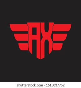 Ax Logo Monogram Emblem Wings Element Stock Vector (Royalty Free ...