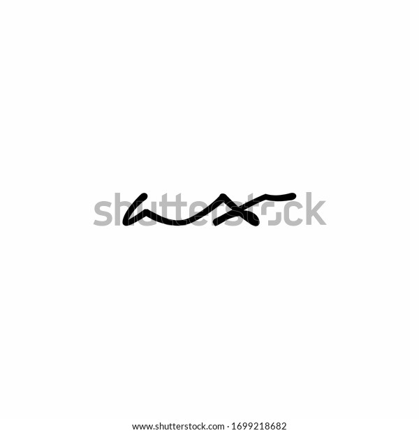 Ax Lowercase Handwriting Symbol Letter Stock Vector (Royalty Free ...