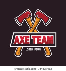 Axe Logo Sport Team Stock Vector (Royalty Free) 734337433 | Shutterstock