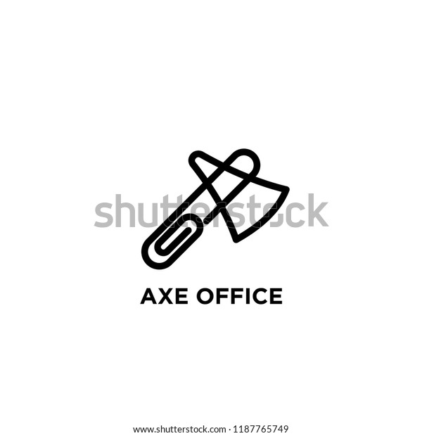 Axe Paper Clip Office Logo Icon Stock Vector (Royalty Free) 1187765749 ...