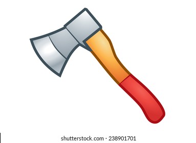 Axe Red Yellow Handle Stock Vector (Royalty Free) 238901701 | Shutterstock