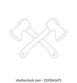 Axe Tracing Worksheet Kids Stock Vector (Royalty Free) 2193561675 ...