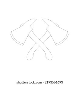 Axe Tracing Worksheet Kids Stock Vector (Royalty Free) 2193561693 ...