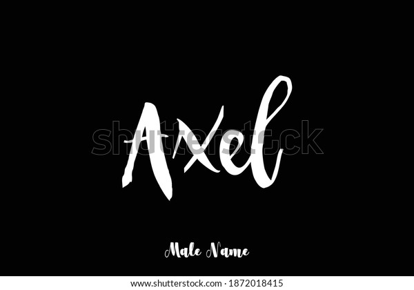 Axelmale Name Bold Cursive Calligraphy Typeface: vetor stock (livre de ...