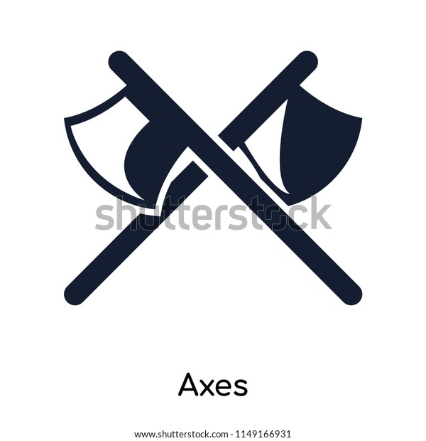 Axes Icon Vector Isolated On White Stock Vector (Royalty Free ...