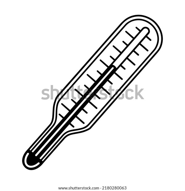 Axillary Oral Mercury Thermometer Vector Icon: เวกเตอร์สต็อก (ปลอดค่า ...