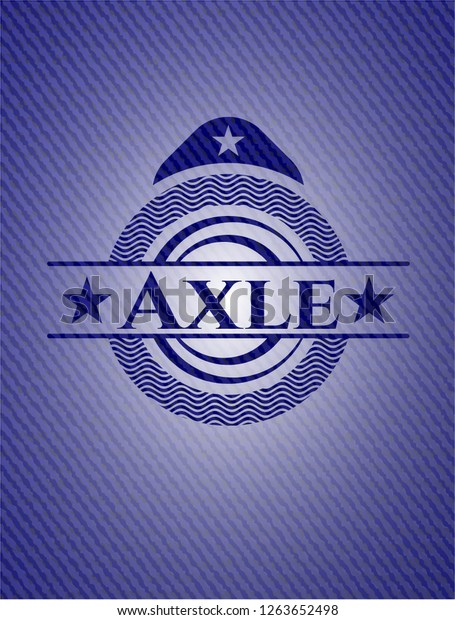 Axle Emblem Denim High Quality Background Stock Vector (Royalty Free ...