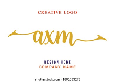 Axm Lettering Logo Simple Easy Understand Stock Vector (Royalty Free ...