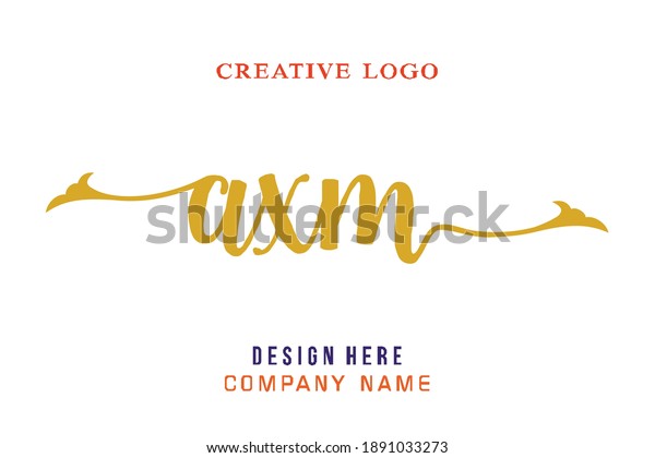 Axm Lettering Logo Simple Easy Understand Stock Vector (Royalty Free ...