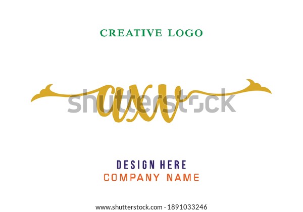 Axv Lettering Logo Simple Easy Understand Stock Vector (Royalty Free ...