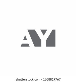 Ay Logo Monogram Negative Space Style Stock Vector (Royalty Free ...