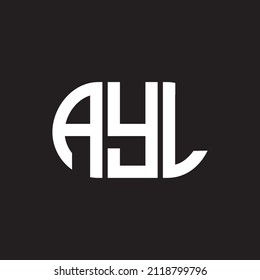 Ayl Letter Logo Design On Black Stock Vector (Royalty Free) 2118799796 ...