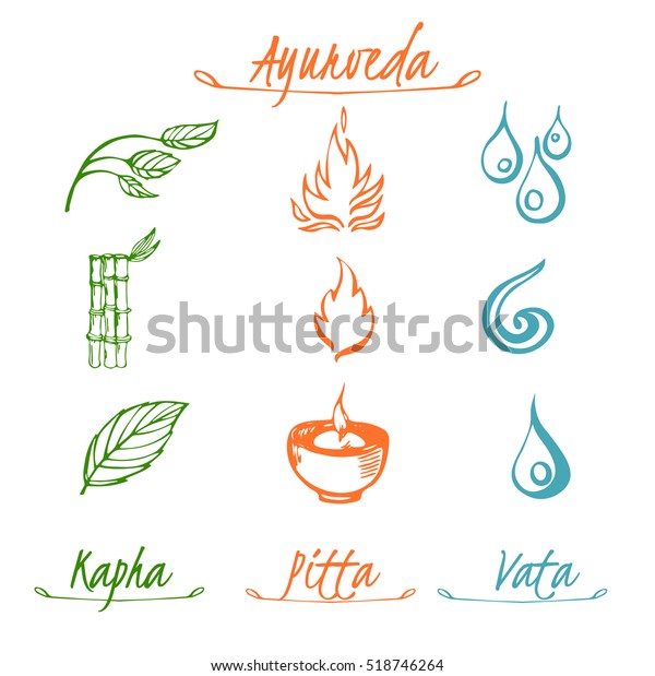 Ayurveda Vector Illustration Vata Pitta Kapha Stock Vector (Royalty ...