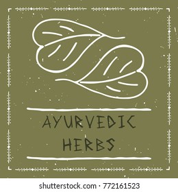 Ayurvedic Herbal Illustration Stock Vector (Royalty Free) 772161523 ...