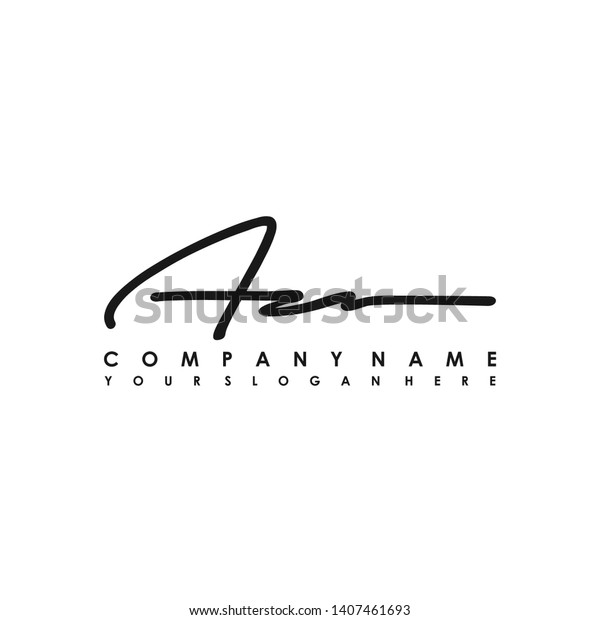 Az Initial Signature Logo Handwriting Logo Stock Vector (Royalty Free ...