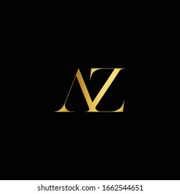 Az Logo Letter Design Vector Gold Stock Vector (Royalty Free ...
