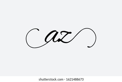 Az Za Z Cursive Letter Initial Stock Vector (Royalty Free) 1621488673 ...
