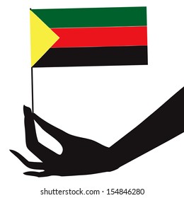 Azawad Flag His Hand Vector Illustration Stock Vector (Royalty Free ...